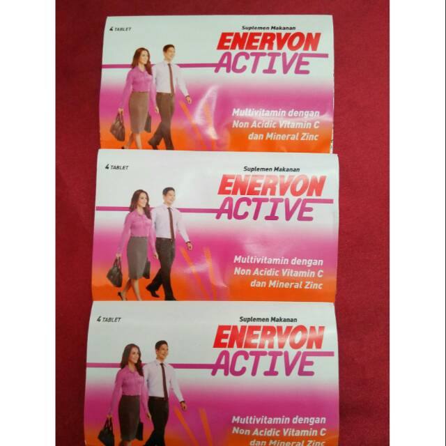 Jual Enervon Active paket ( 3 strip ) | Shopee Indonesia