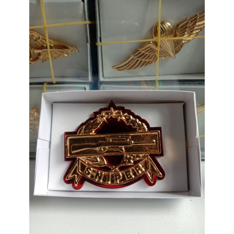 Jual brevet pin sniper panjang pdh polri | Shopee Indonesia