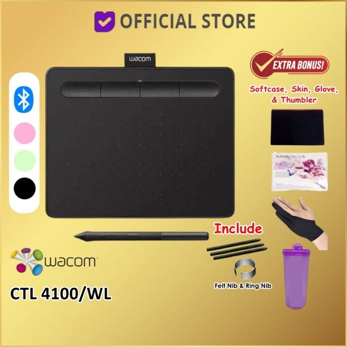 Jual Wacom Intuos Drawing Tablet Small Bluetooth CTL-4100 CTL 4100 ...