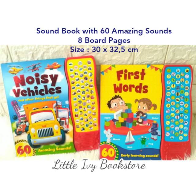 Jual Noisy Vehicles/First Words Sound Book with 60 Amazing/Early ...