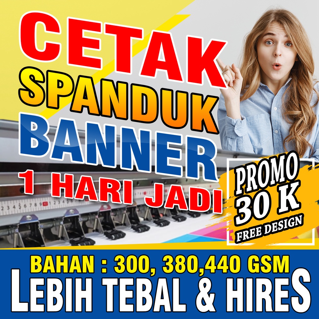 Jual CETAK MURAH Banner Spanduk Backdrop Baliho Flexi 300 / 440 GSM ...