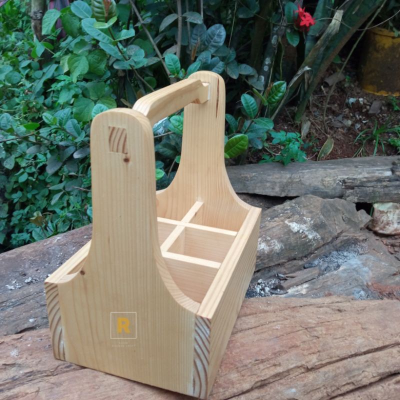 Jual Keranjang Botol Kayu Jati / Tempat Botol / Rak Botol Kayu | Shopee ...