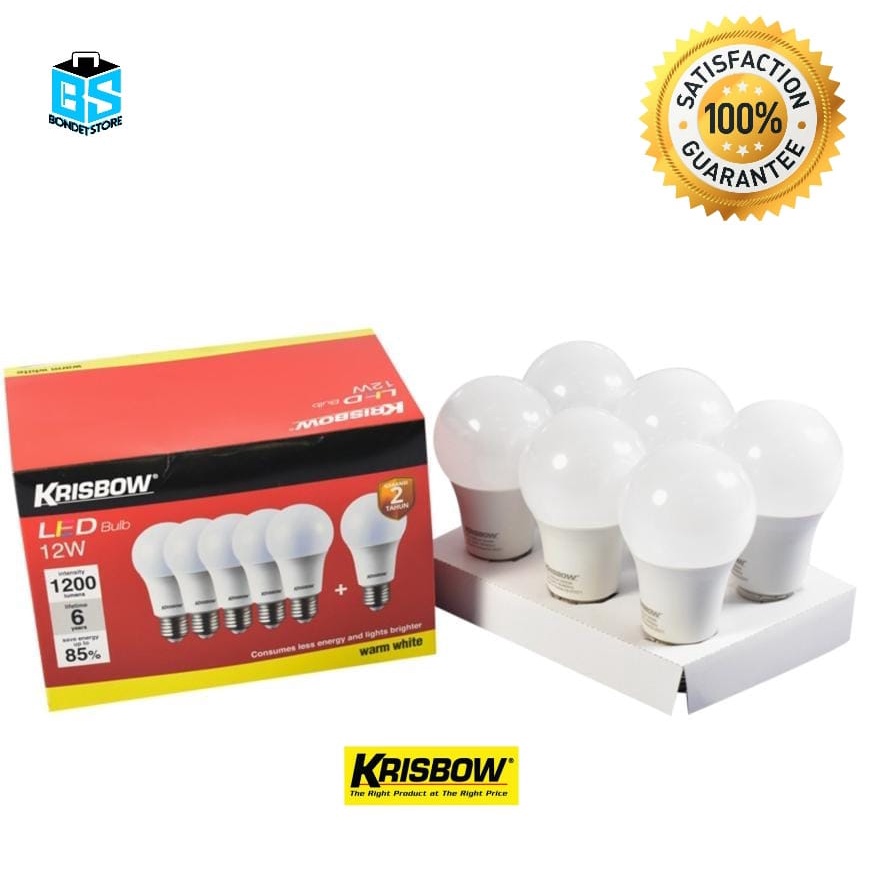 Jual Krisbow Set Bohlam Led 3W - 12W 5 Pcs Cool Daylight dan Warm White | Shopee Indonesia