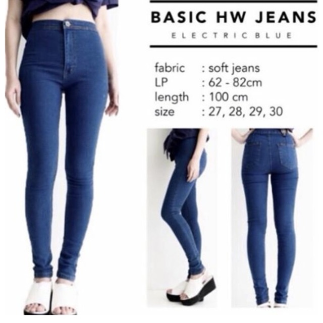 Jual Hw highwaist jeans 27-38 / Hw Jeans Jumbo / celana jeans wanita ...