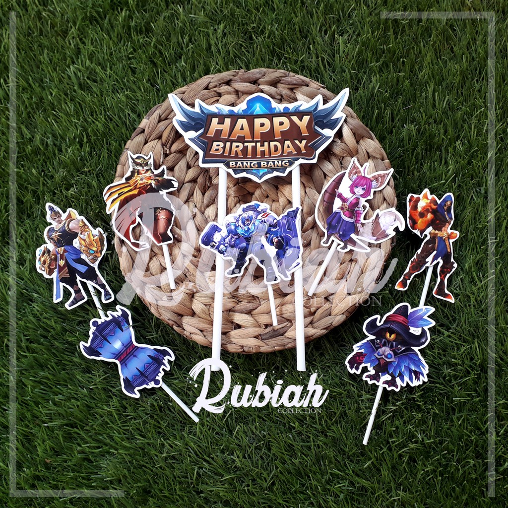 Jual Custom Nama/ Foto / Toppercake Plus Mobile Legend / Hiasan Kue ...