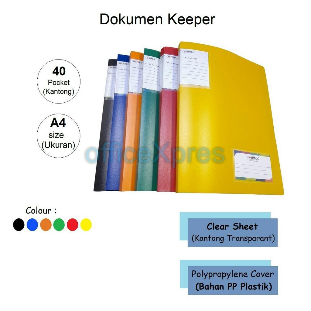 Jual Map Plastik / Clear Holder / File Dokumen Keeper A4 20 , 40 Lembar ...
