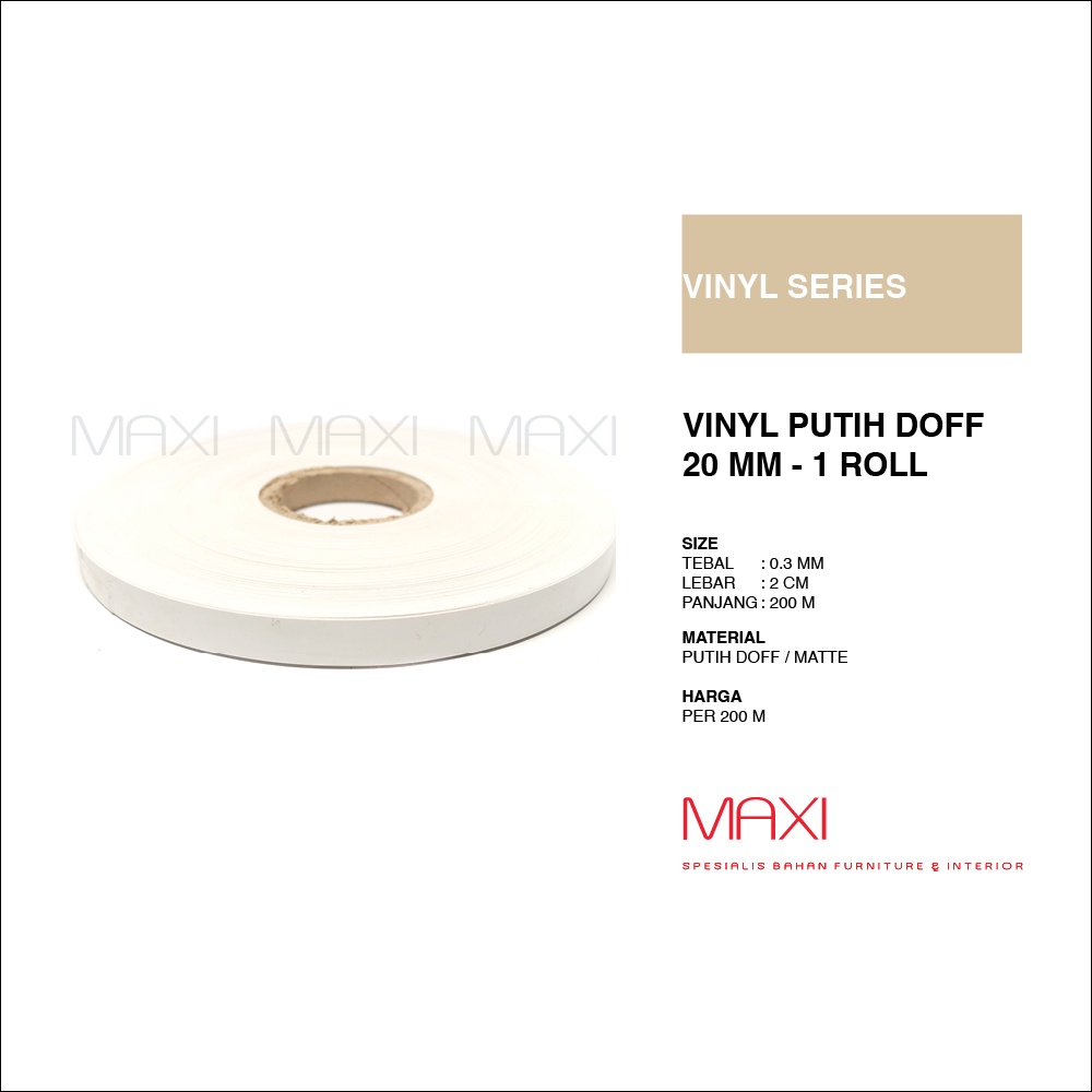 Jual CS EDGING VINIL - Putih/Hitam - 20mm/25mm/40mm - 1 Roll = 200 M ...