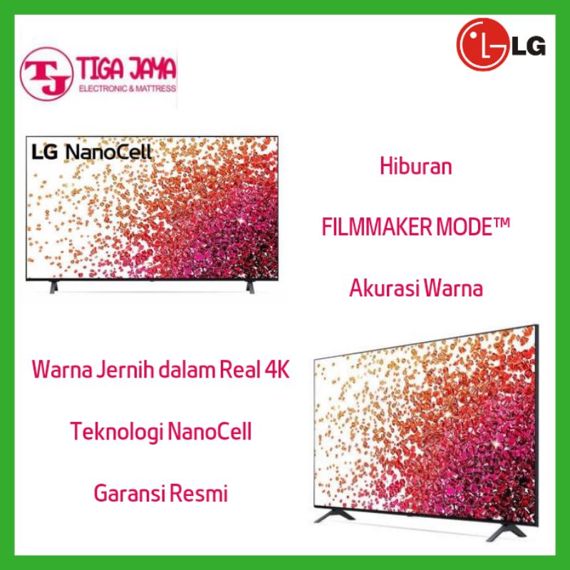 Jual LG TV 75NANO75 LED TV NANOCELL 75 INCH 4K UHD SMART TV 75NANO75TPA | Shopee Indonesia
