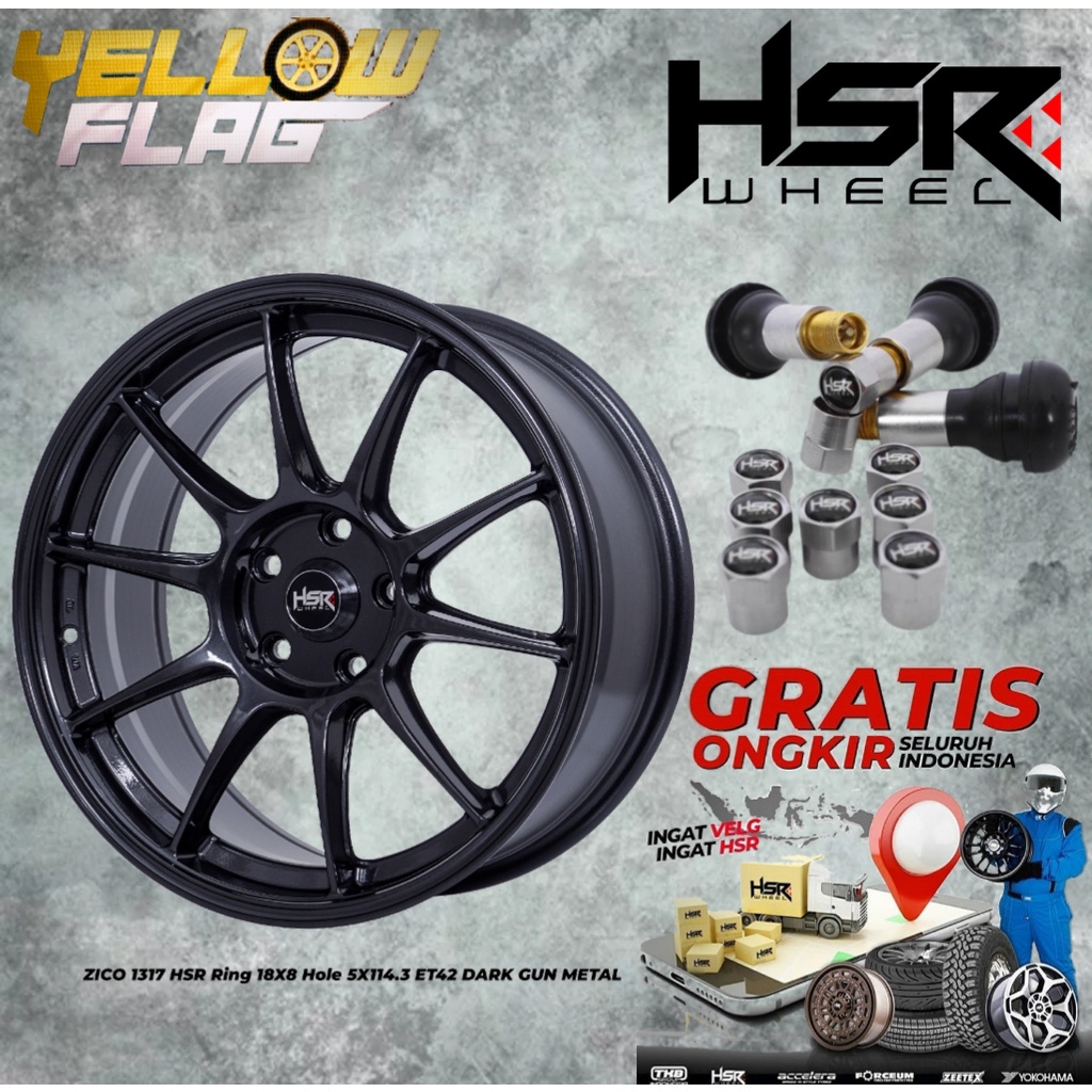 Jual Velg Racing HSR ZERO Ring 18 Pelek Mobil Altis New Polo Pcd 5x100 ...