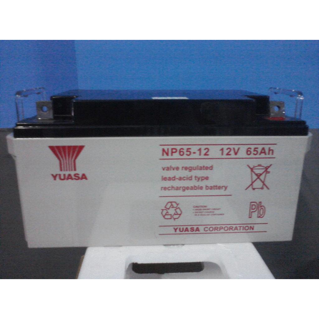 Jual Battery / VRLA / aki kering / baterai / Yuasa NP 65-12 ( 65Ah 12 Volt ) | Shopee Indonesia