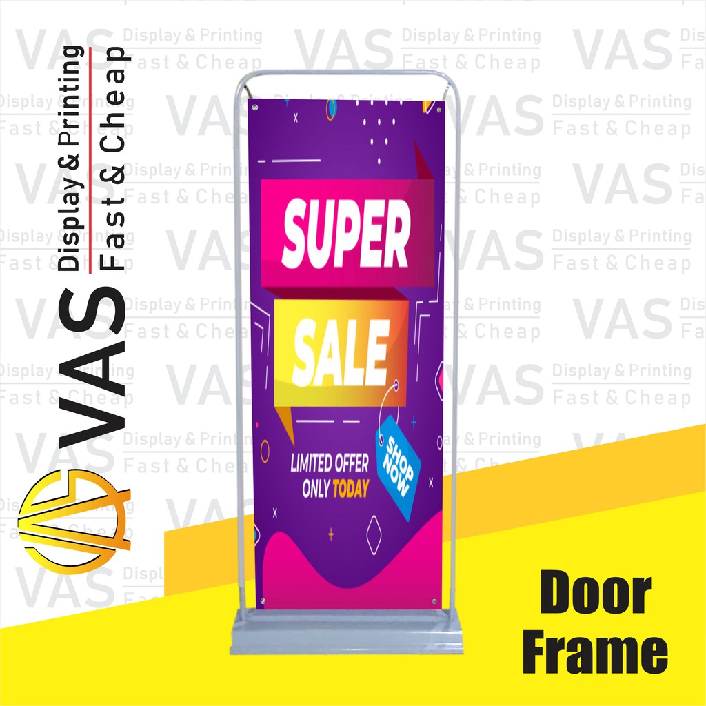 Jual DOOR FRAME BANNER PROMOSI + CETAK PRINT ALBATROS | Shopee Indonesia