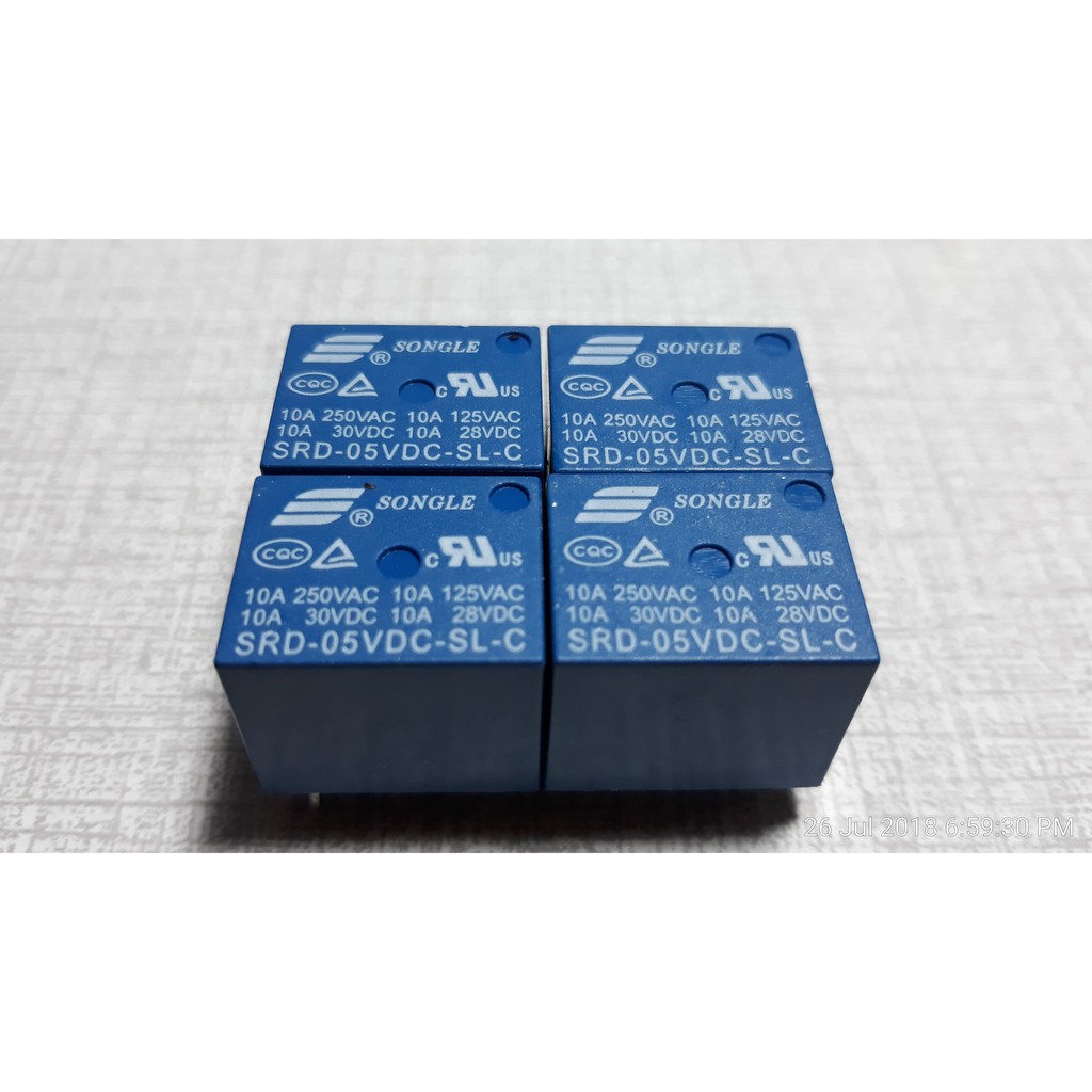Jual Relay 5V DC 10A Songle SRD-05VDC-SL-C | Shopee Indonesia
