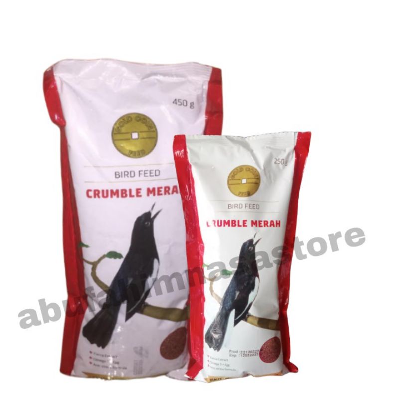 Jual GOLD COIN CRUMBLE MERAH 250gr - 450gr / PAKN BURUNG PELET PUR VOER ...
