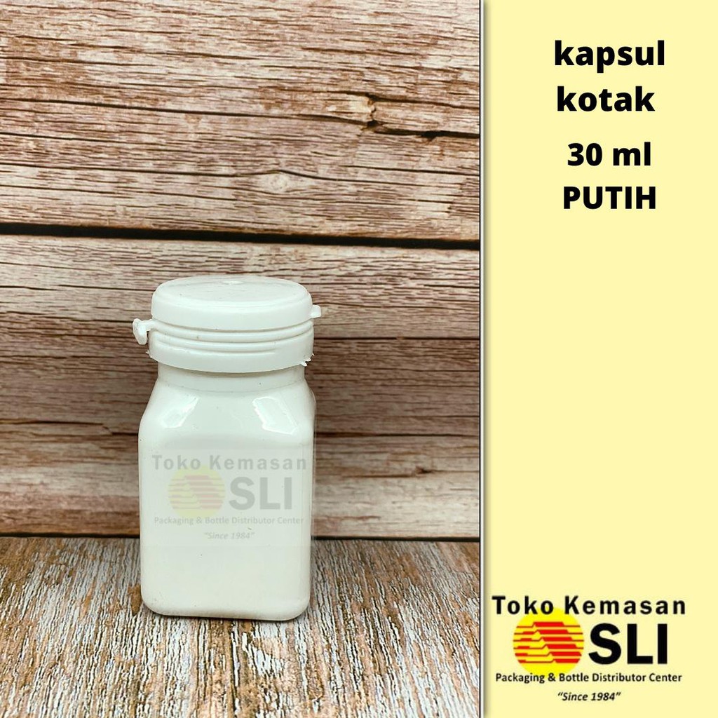 Jual Botol Kapsul Kotak 30ml Putih Snap | Kemasan Package Botol minuman ...