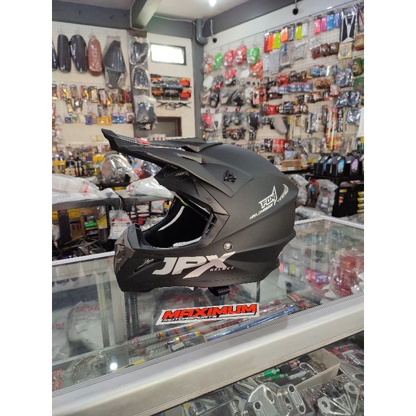 Jual Helm cross polos hitam dof JPX | Shopee Indonesia