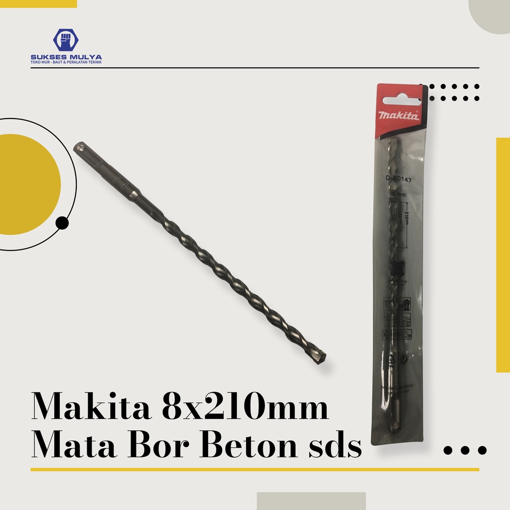 Jual Mata Bor Beton Makita SDS Plus 8 mm x 210 mm | Shopee Indonesia