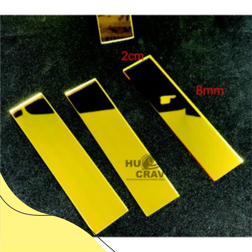 Jual Bahan Akrilik Papan Nama Dada Acrylic Nametag mirror acrylic gold ...