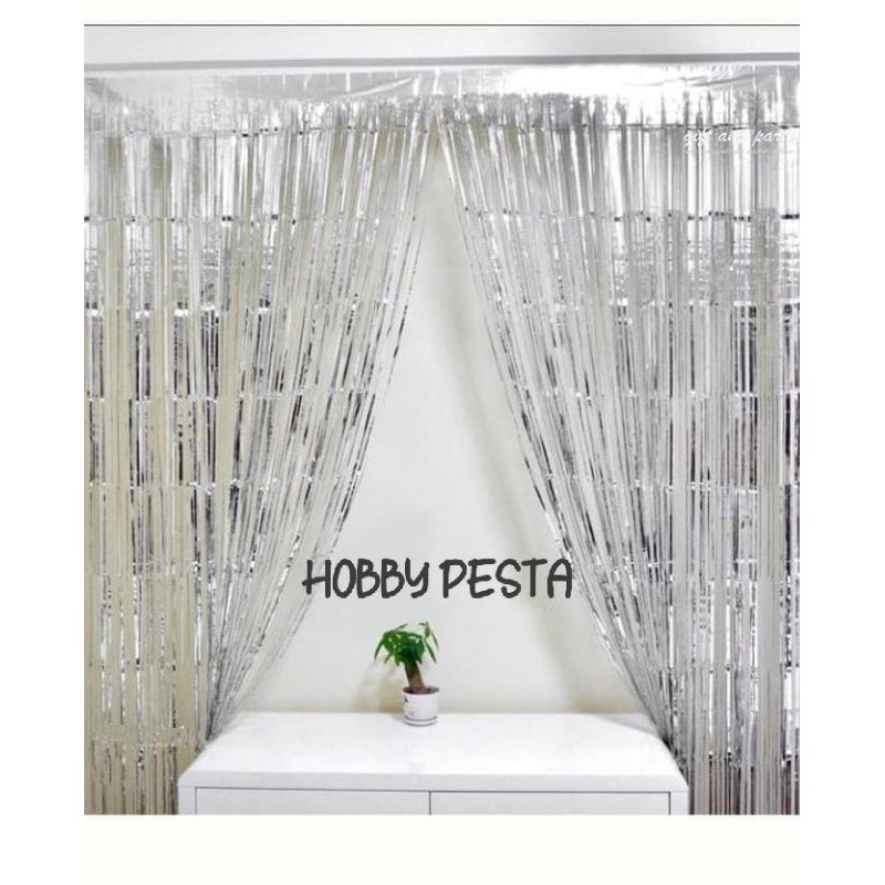 Jual TIRAI RUMBAI METALIK SILVER / TIRAI FOIL SILVER / TIRAI RUMBAI ...