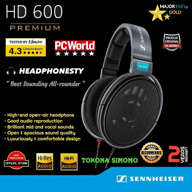 Jual Sennheiser HD 600 / HD600 Open Back Professional Headphones ...