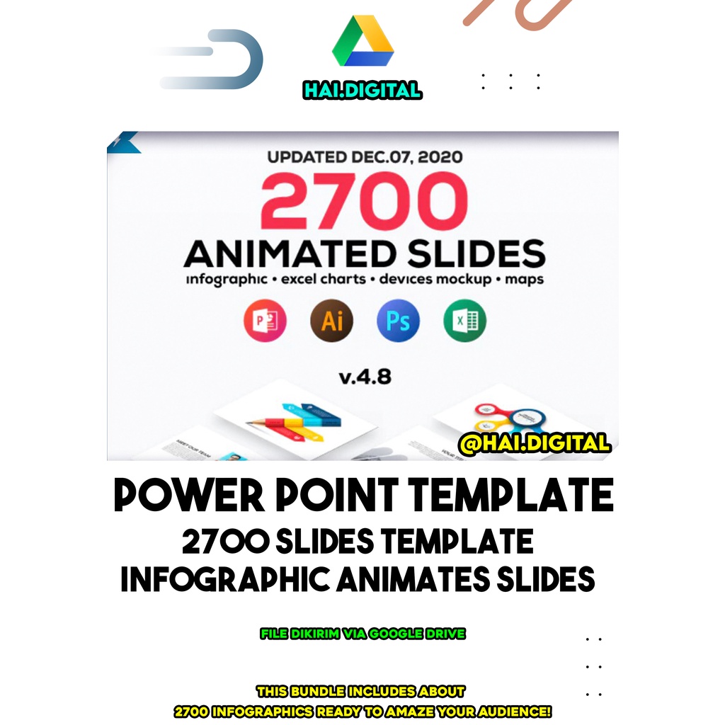 Jual 2700 Power Point Slides Templates (Infographic) (Animated Slides ...