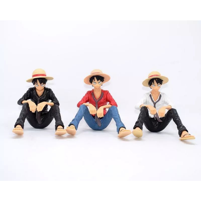 Jual one piece monkey d Luffy sitting anime action figure | Shopee ...