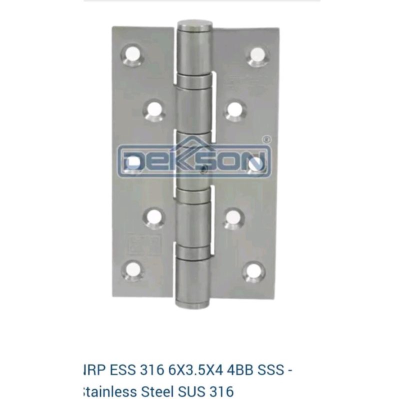 Jual Engsel Dekson Dekkson NRP ESS 316 5X3X4MM 4BB SSS Engsel Pintu ...