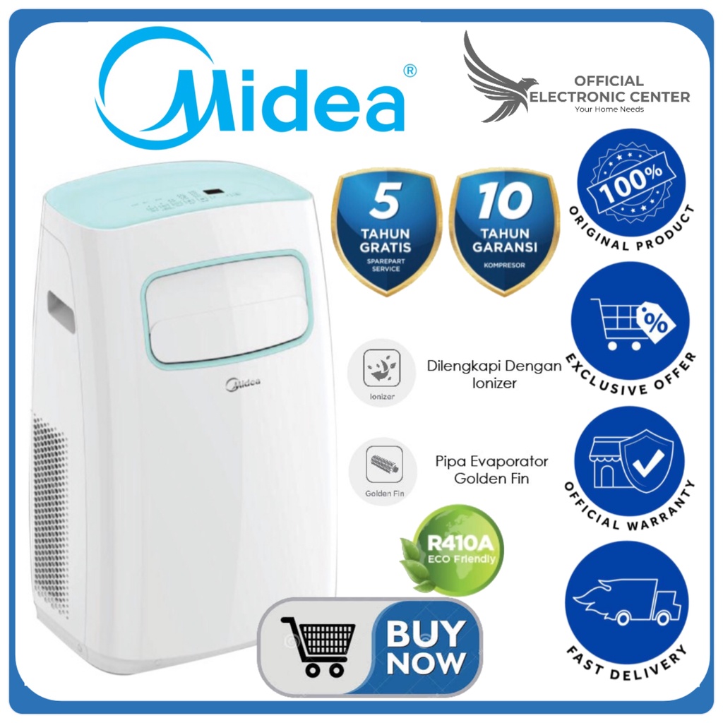 Jual MIDEA AC PORTABLE 1 PK MPF2-09CRN1 09CRN1 MPF209CRN1 SUPER LOW ...