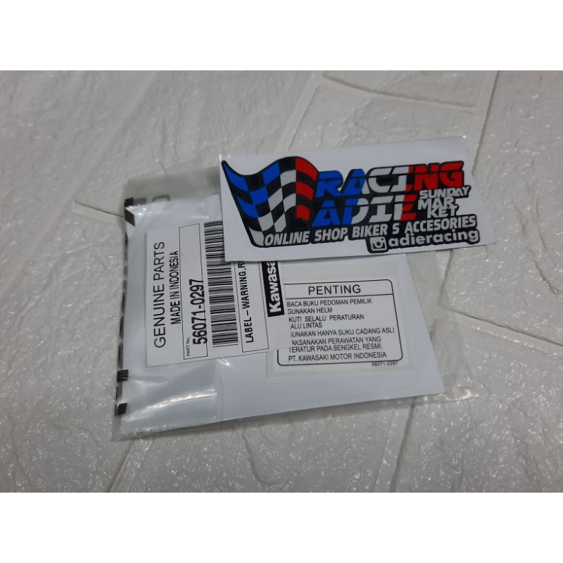 Jual sticker label penting warning tanki Ninja R 150 sticker tanki ...
