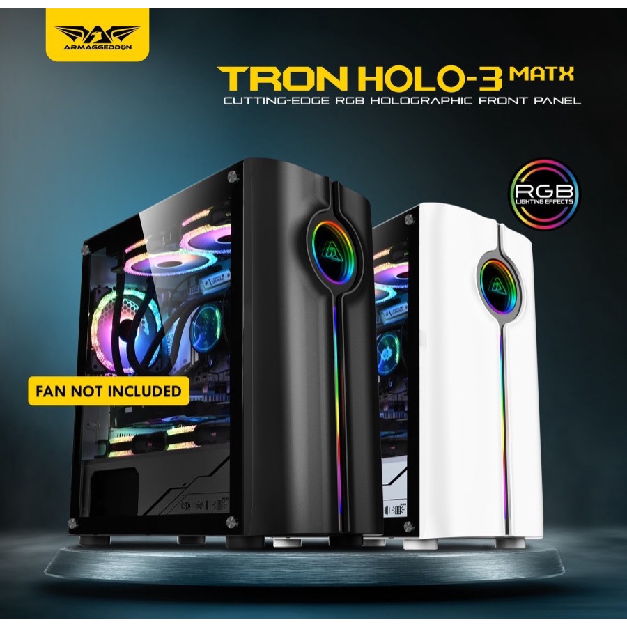 Jual Casing Pc Armaggeddon Tron Holo 3 RGB Holographic Micro ATX - Case ...