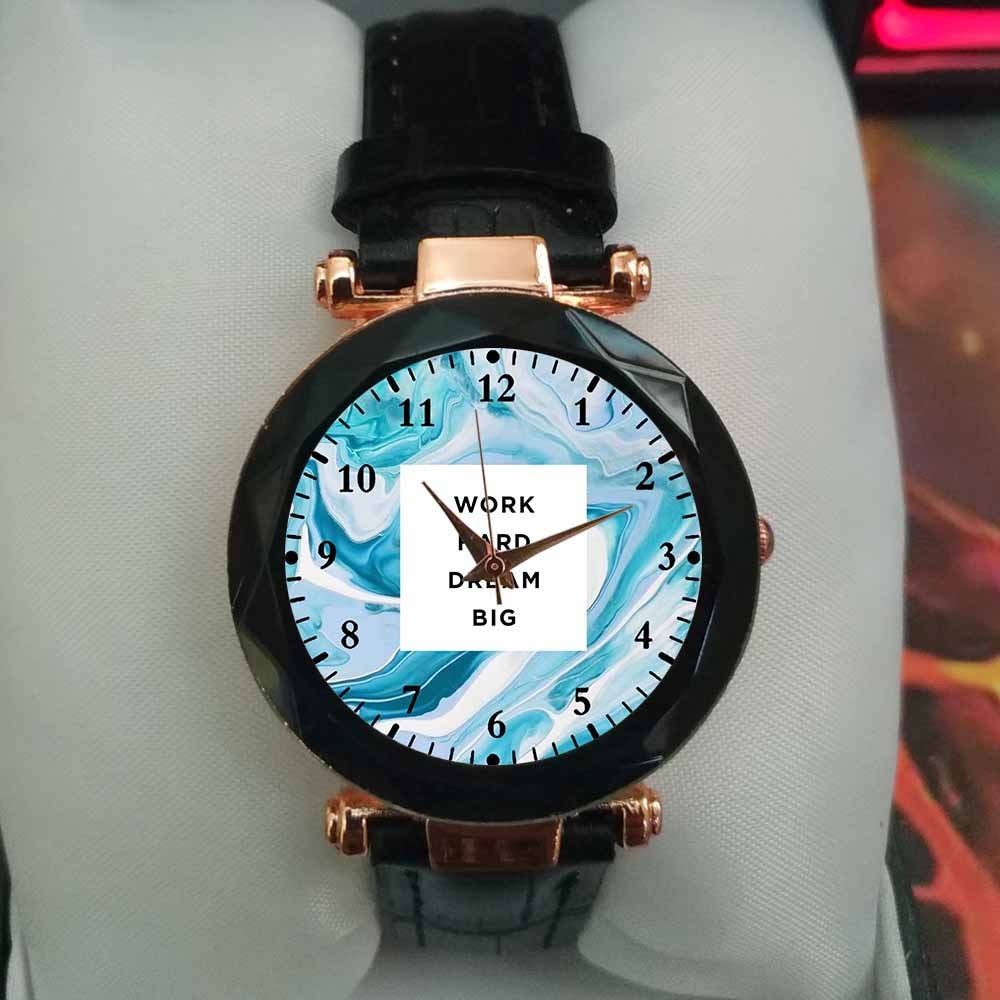 Jual JAM TANGAN WANITA/JAM TANGAN CUSTOM WORK HARD DREAM BIG (GAMBAR ...