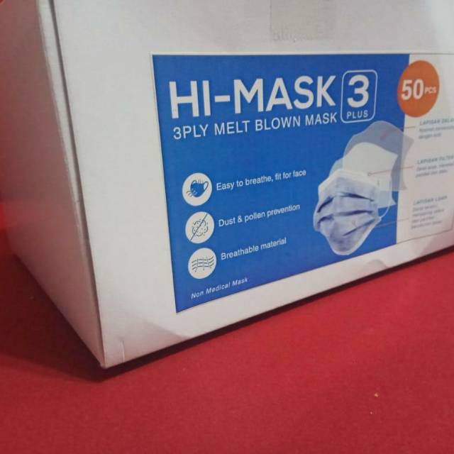 Jual HI-Mask Masker, 1 box isi 50pcs | Shopee Indonesia