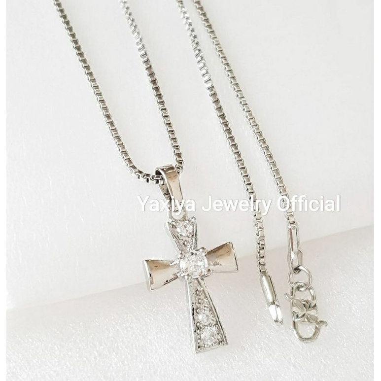 Jual Kalung Salib Kalung Liontin salib Silver Yaxiya Perhiasan Lapis ...