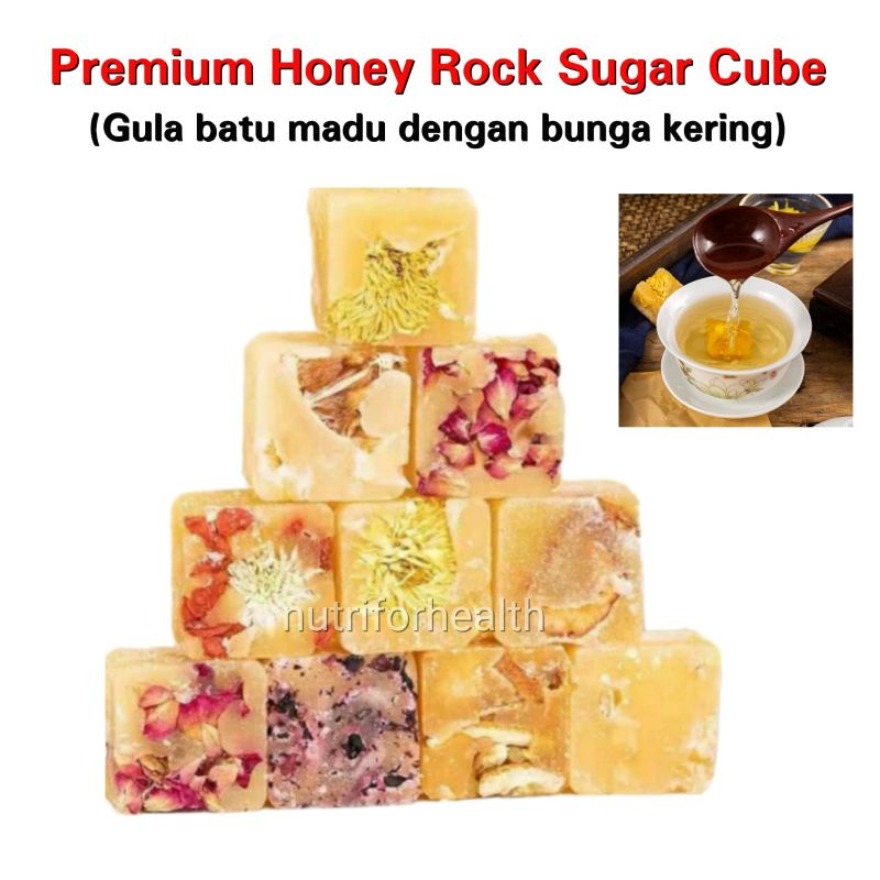 Jual (1 Pcs) PREMIUM Honey Rock Sugar Cube Tea Cube | Gula Batu Madu ...