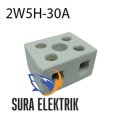 Jual TERMINAL BLOCK KERAMIK (2W5H) 2 POLE 30 AMPERE | Shopee Indonesia