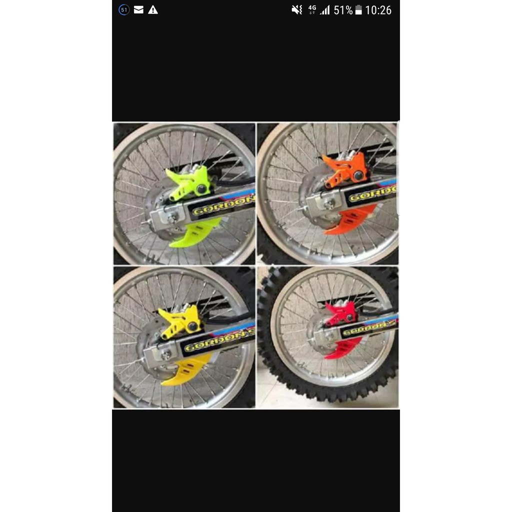 Jual PELINDUNG KALIPER BELAKANG KLX 150 MERK GORDON MERAH HITAM HIJAU ...