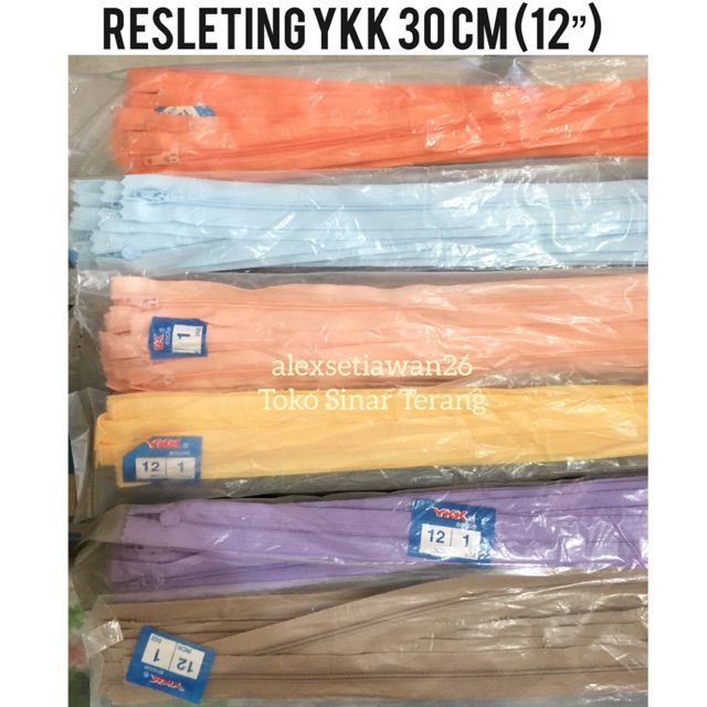 Jual Resleting YKK 30 cm 12 inch CFC 32 per lusin - rit YKK 30cm zipper | Shopee Indonesia