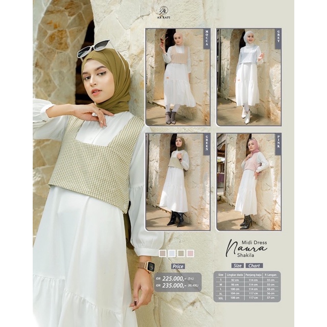 Jual Naura Midi Dress by AR RAFI (ORI) | Shopee Indonesia