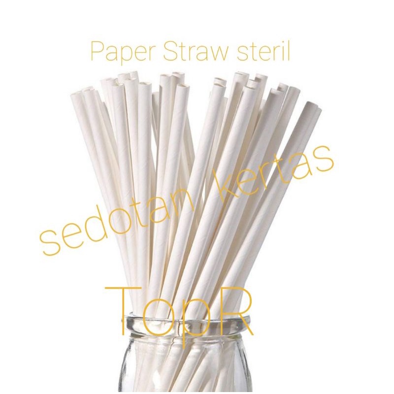 Jual Paper Straw Steril 100pcs sedotan Kertas | Shopee Indonesia