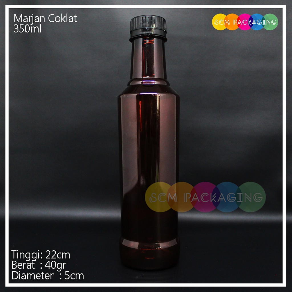 Jual botol plastik pet 350ml marjan coklat kemasan minuman kopi susu ...