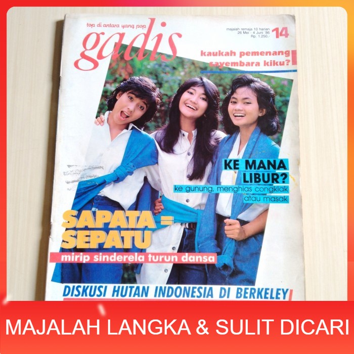 Jual Majalah GADIS No.14 Mei 1986 MIA MALA NINIES Langka | Shopee Indonesia