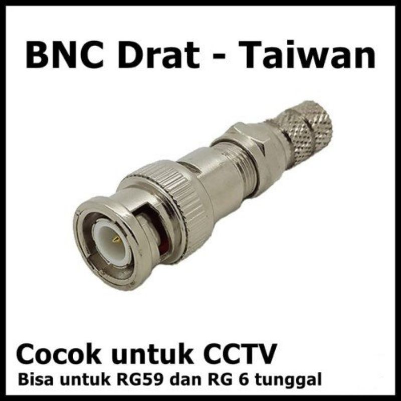 Jual KONEKTOR BNC DRAT RG59/6 KHUSUS CCTV BERKUALIATAS Isi 10Pcs | Shopee Indonesia
