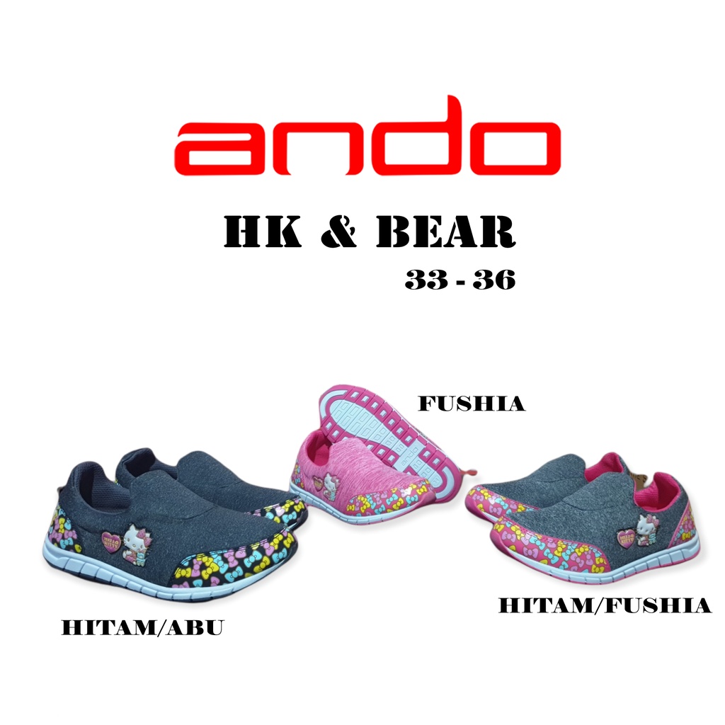 Jual Sepatu Karakter Anak Perempuan ANDO - HK BEAR- Size 29-31/Sepatu ...