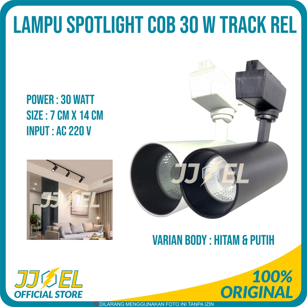 Jual Lampu Rell Track LED Sorot Tracklight Rel Spotlight 30W 30 Watt | Shopee Indonesia