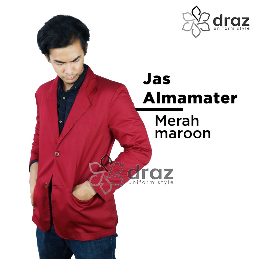 Jual TOKODRAZ - Jas Almamater Merah Marun Polos Sekolah Osis Pesantren ...