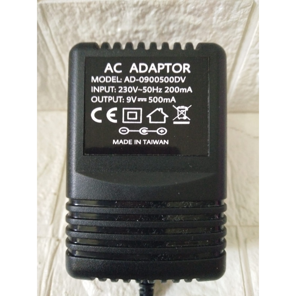 Jual AC ADAPTOR 9V 500Ma model: AD-0900500DV Jek DC 5.5mm X 2.1mm - 2 ...