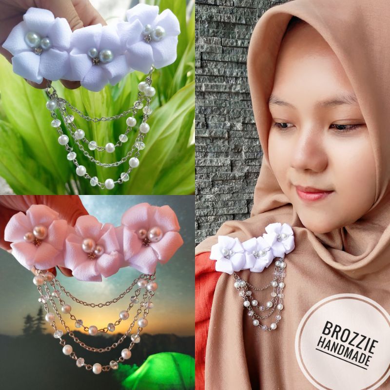 Jual Bros dada bunga mbul cantik Juntai ronce Bros dada cantik handmade ...