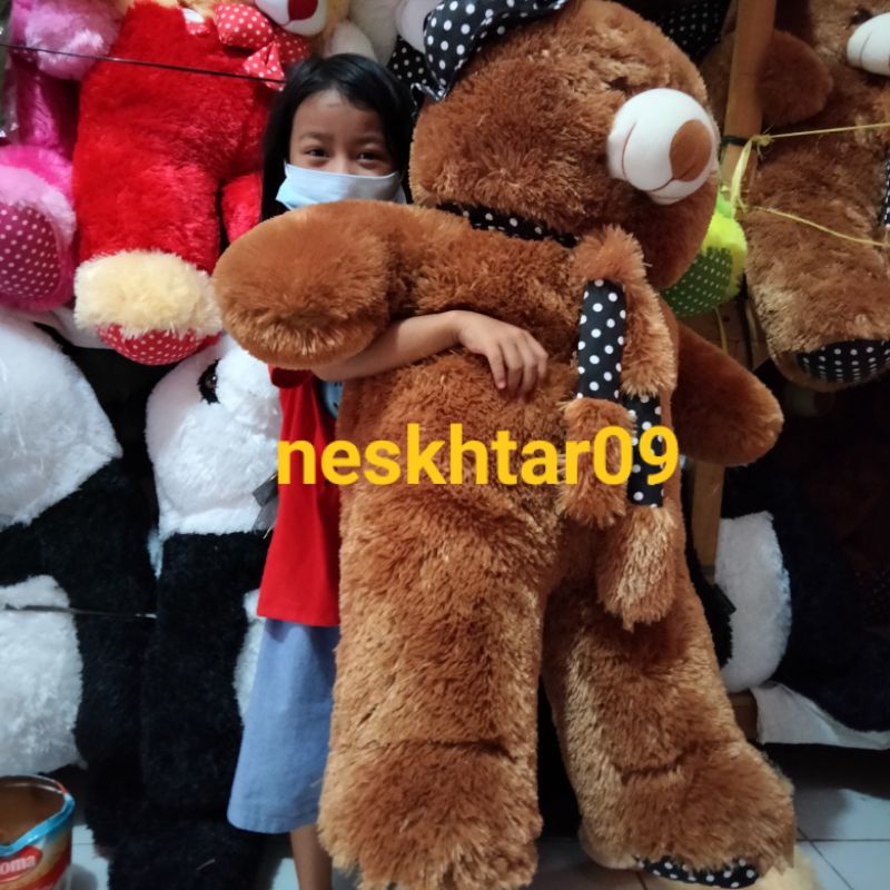 Jual BONEKA TEDDY BEAR TOPI SALE JUMBO. Ukuran 1m | Shopee Indonesia