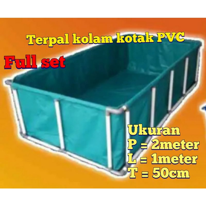Jual terpal kolam full set.terpal kolam PVC 2x1x50cm .terpal pvc terpal ...