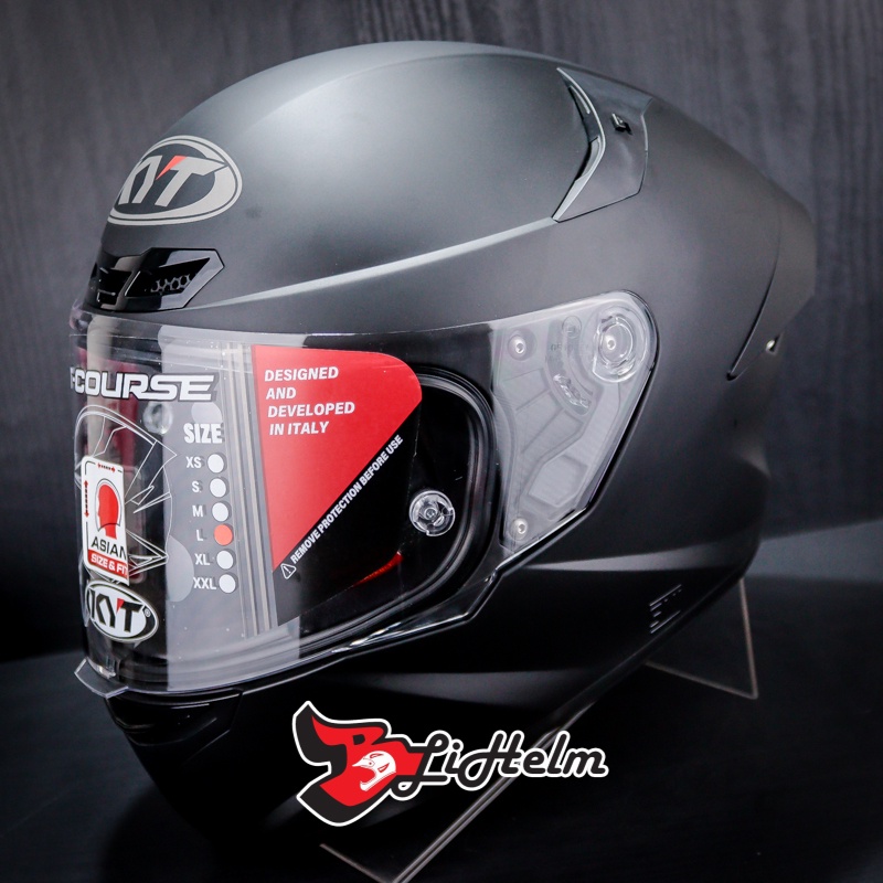 Jual HELM KYT TT COURSE SOLID BLACK DOFF | TTCOURSE MATT FULL FACE ...