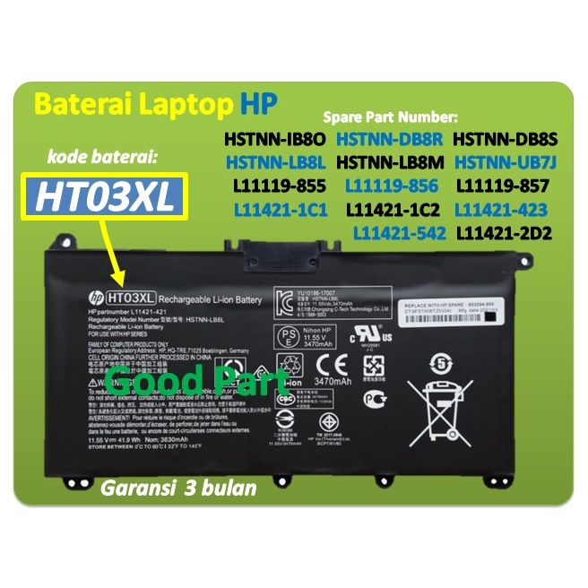Jual Baterai HP 15-CA 15-CS 15-CU 15-CW series Batre Battery | Shopee ...